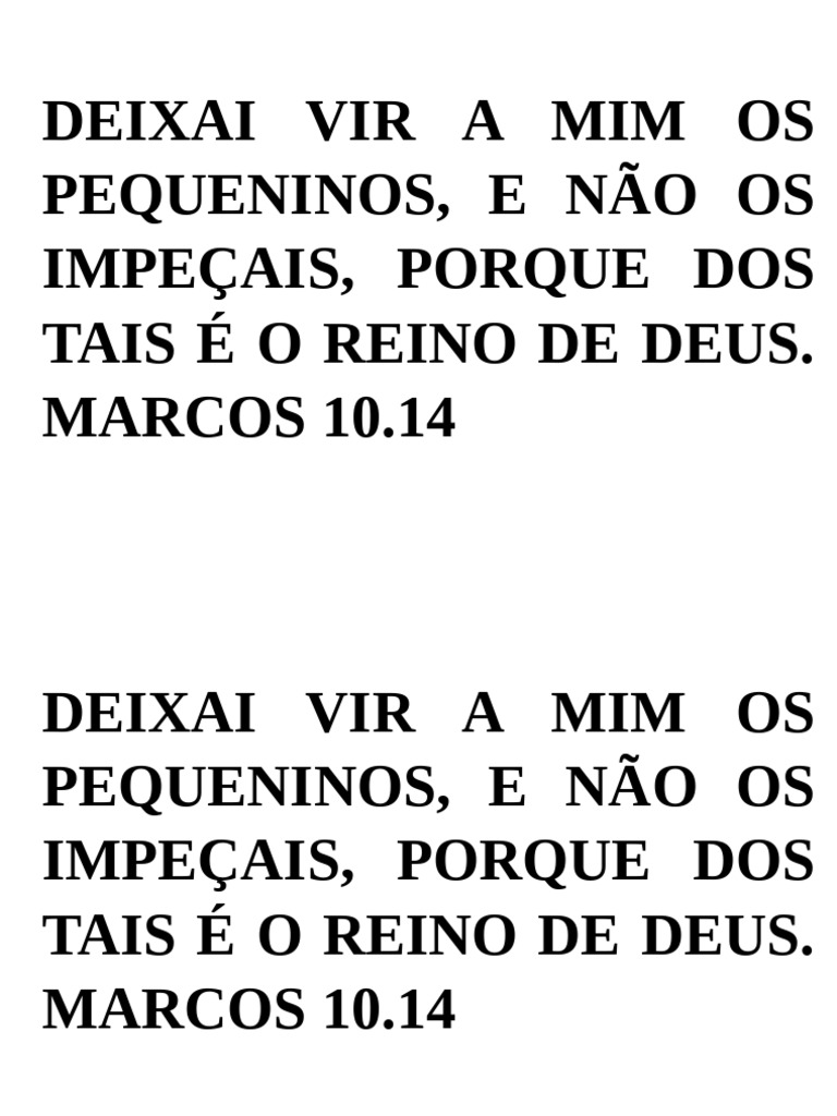 Deixai Vir a Mim Os Pequeninos | PDF