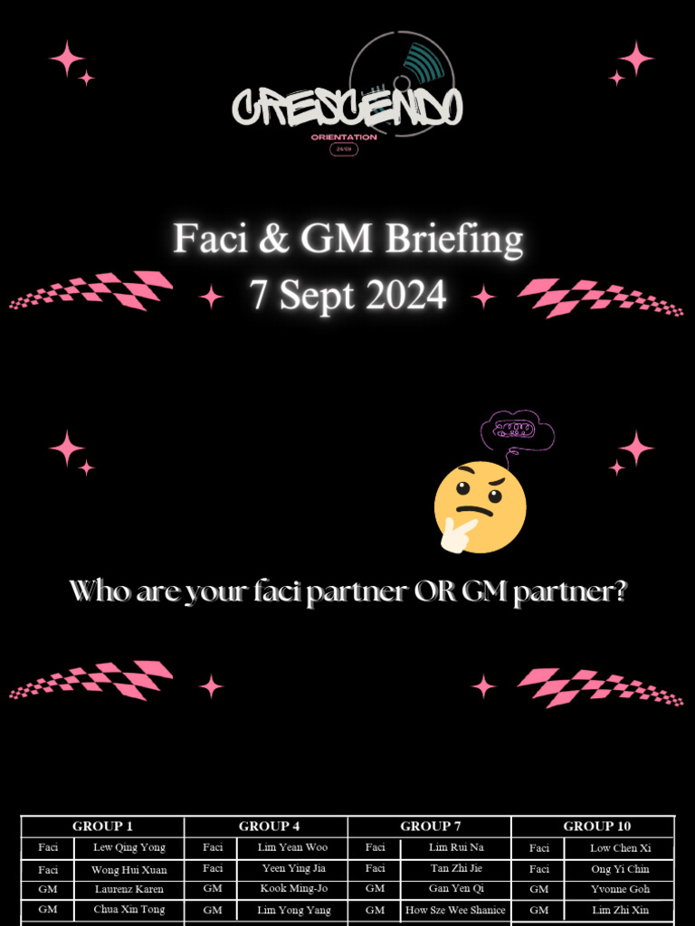 Faci & GM Briefing | PDF