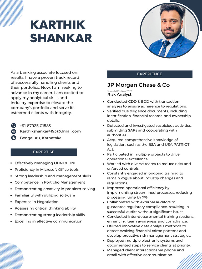 Karthik CV Risk-2 | PDF