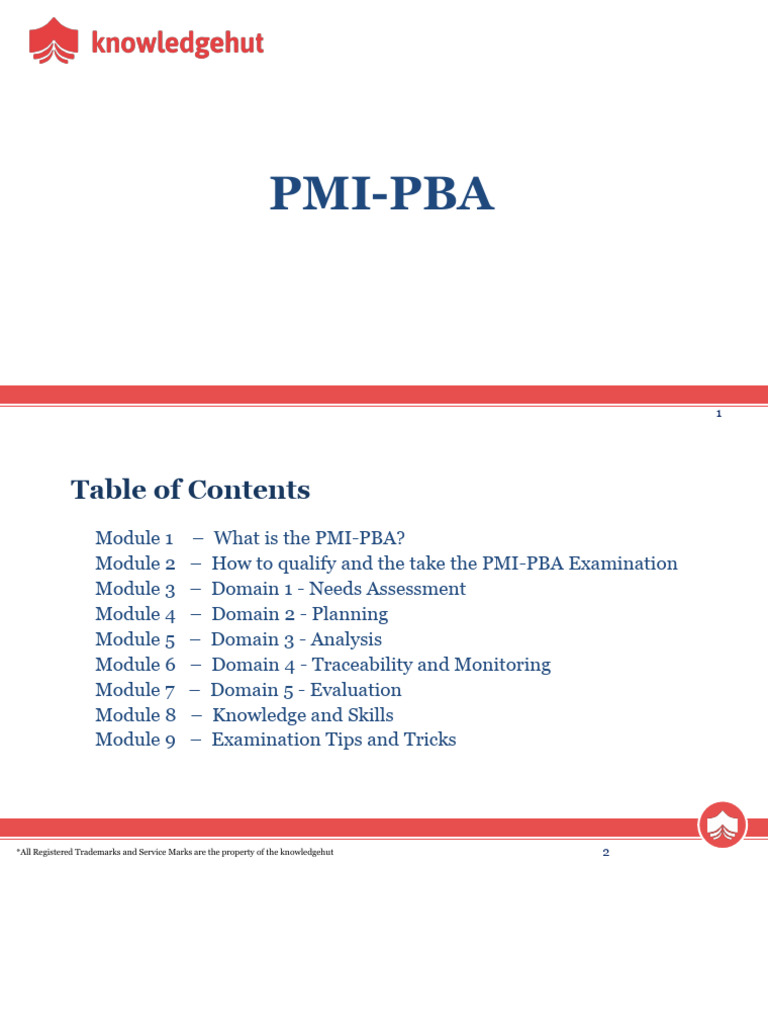 PMI PBA V2 Participant Handout | PDF | Project Management | Business ...