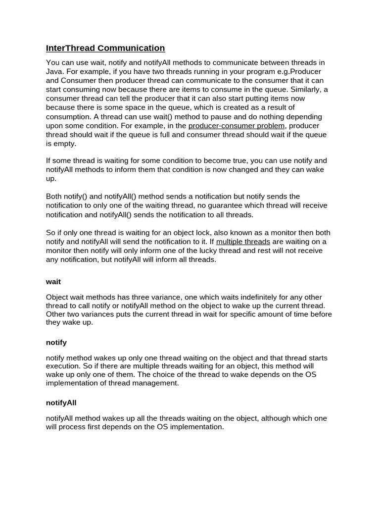 Interthread Communication | PDF