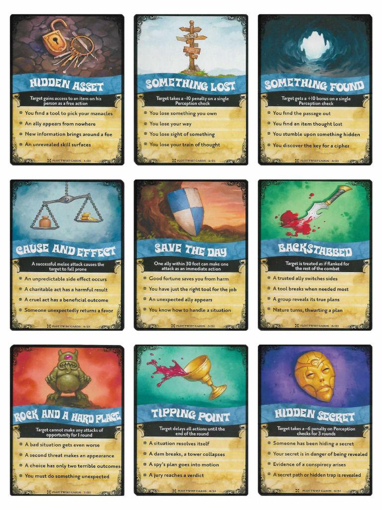Plot Twist Cards | PDF