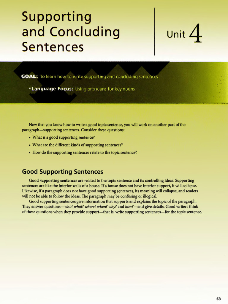 Supporting Sentences | PDF