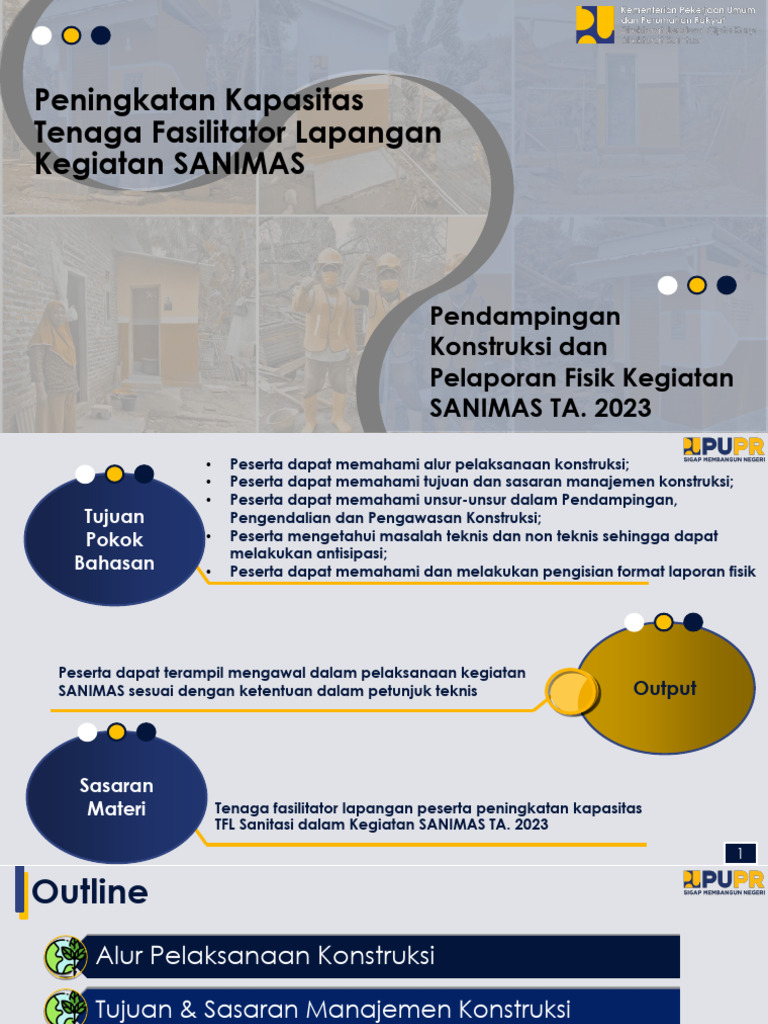 Manajemen Konstruksi - Laporan Fisik SANIMAS - 2023 | PDF