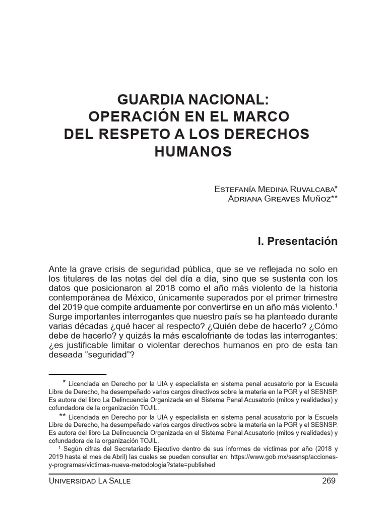 GN - Op en El Marco de Los DD - HH. | PDF