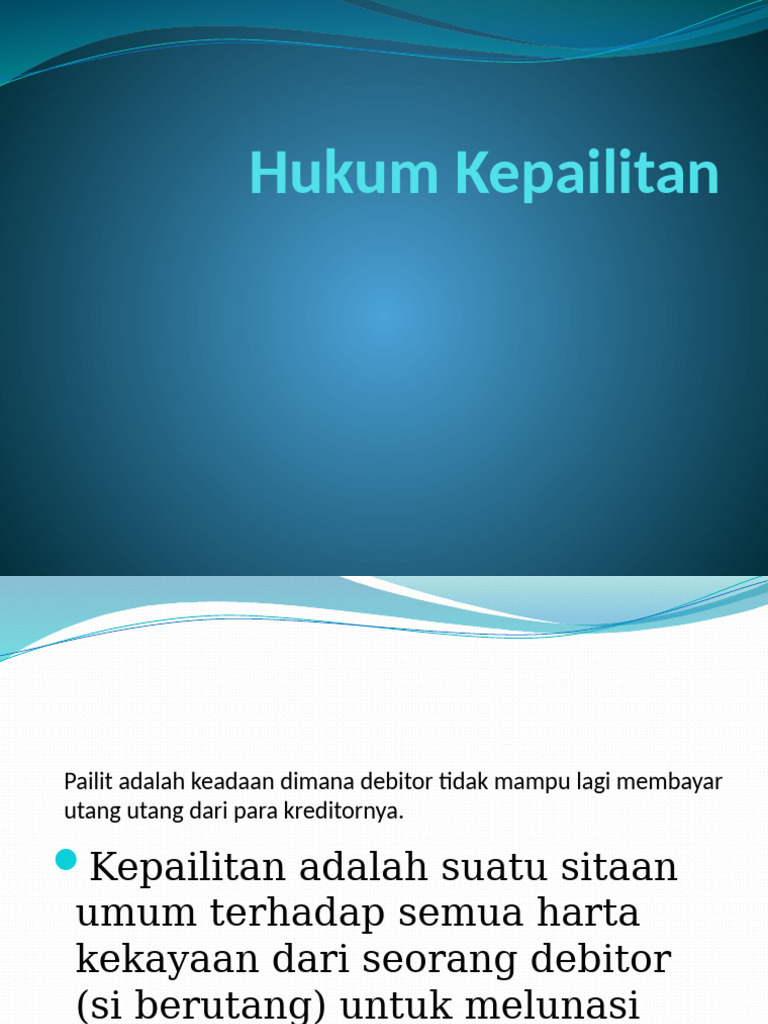 Hukum Kepailitan | PDF