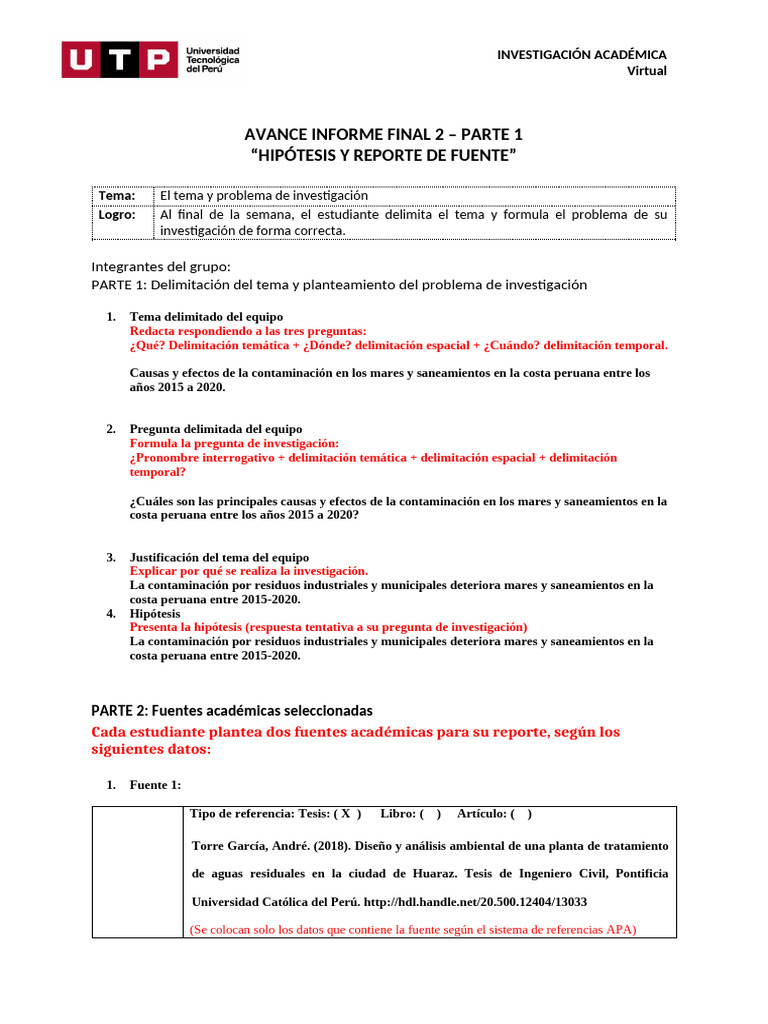 Semana+08-Formato_Avance+de+Informe+Final+2+-+Part_ESRCEC (1) | PDF