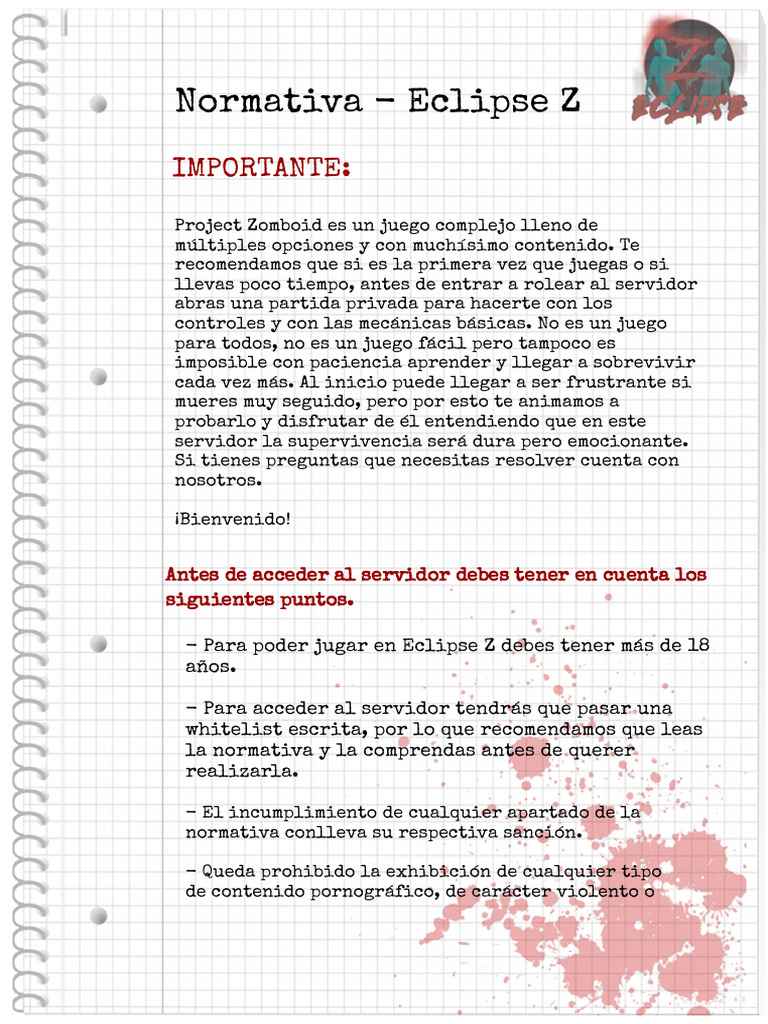 NORMATIVA GENERAL - Eclipse Z | PDF