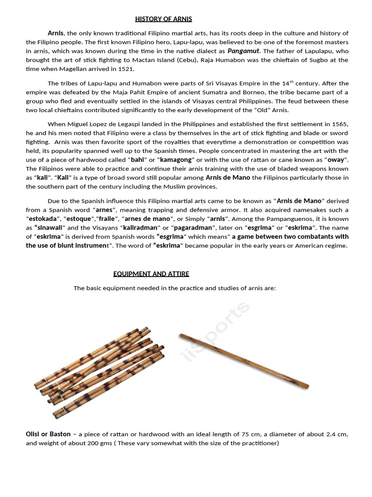 ARNIS-PATHFIT-3 | PDF