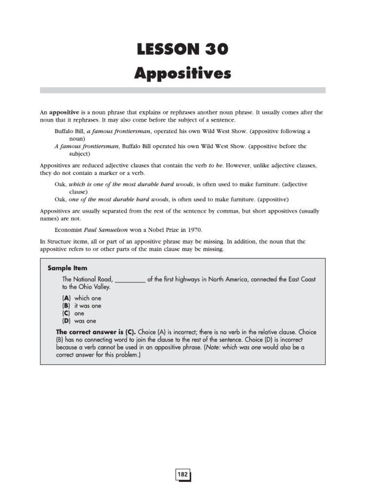 Week 2 Appositive | PDF