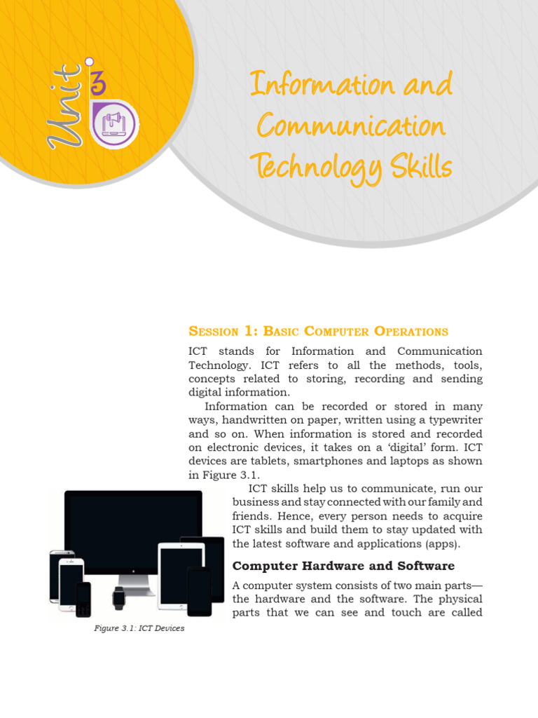 Ict Skills Session 1 | PDF | Computer File | Operating System