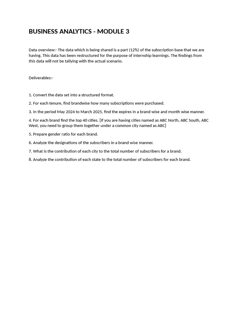 Module3 BUSINESS ANALYTICS | PDF