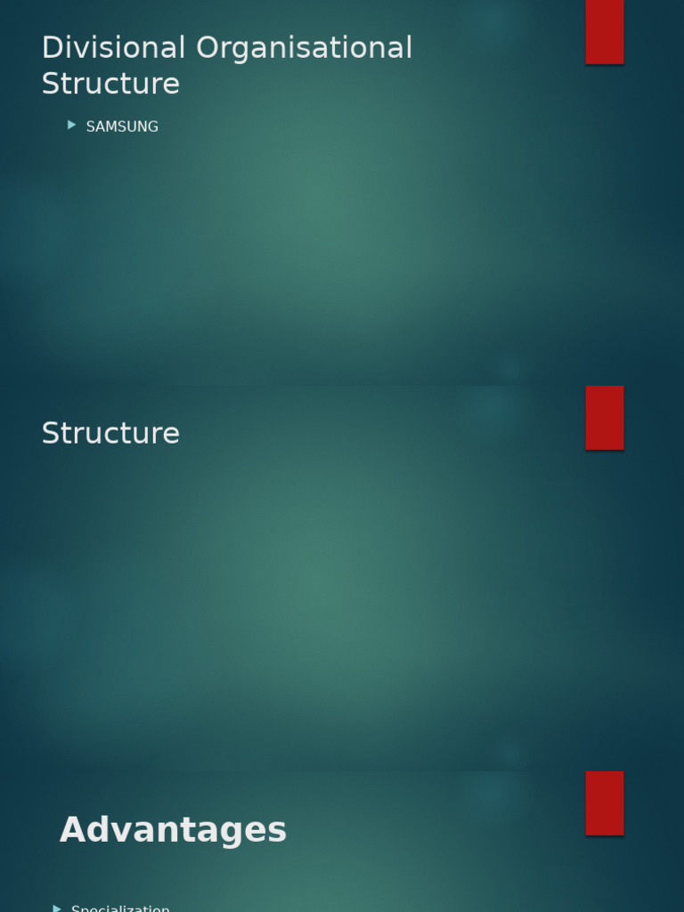 Divisional Organisational Structure | PDF