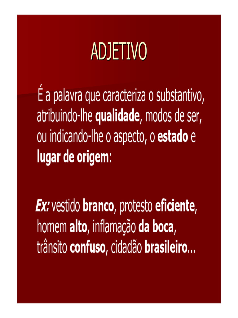 Adjetivo | PDF