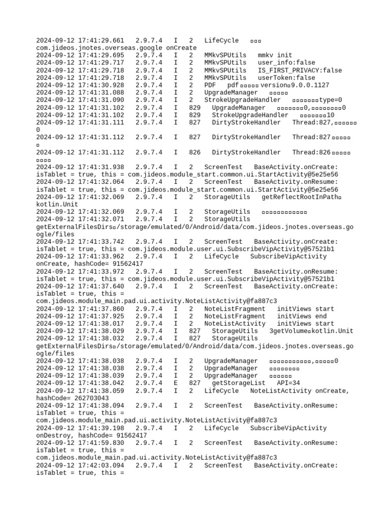 2024 09 12 - Log | PDF