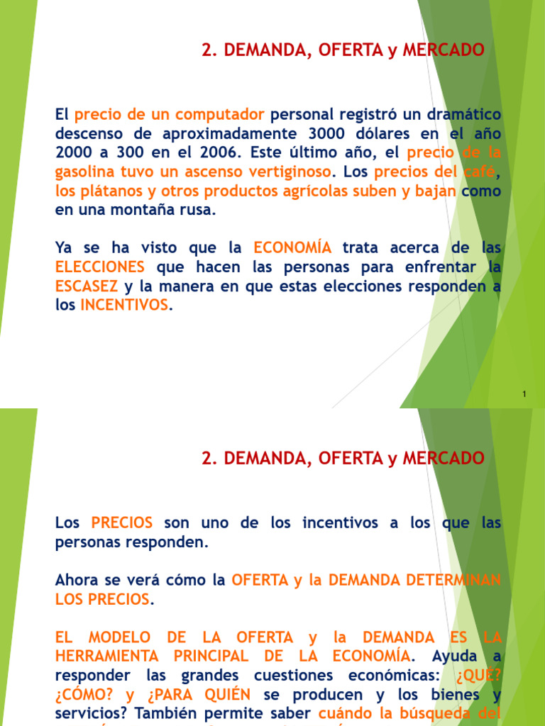 Cap. 2. Demanda, Oferta y Mercado SUB | PDF | Oferta (economía ...