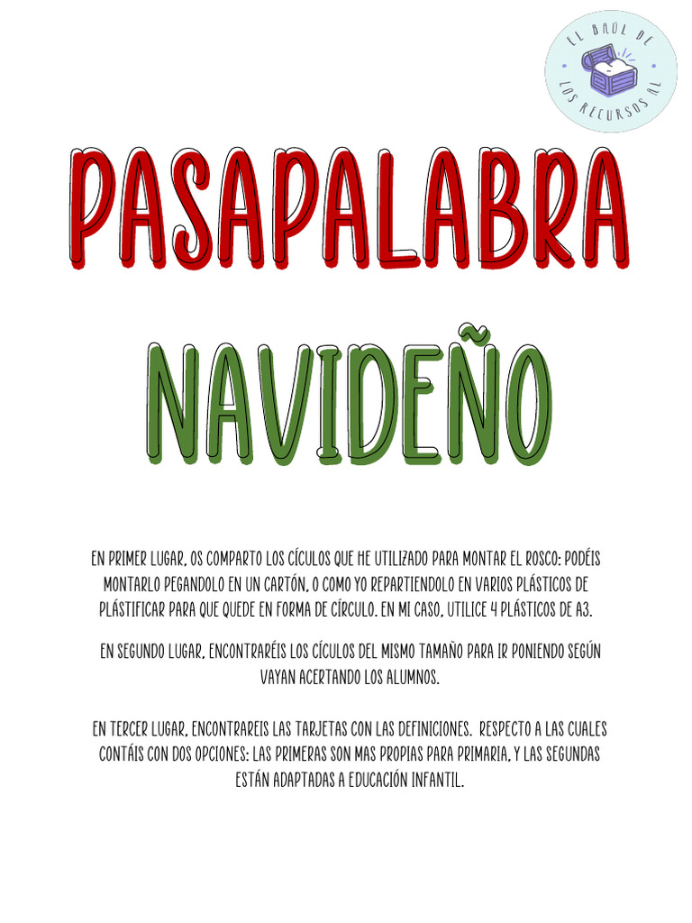 Pasapalabra Navidad EL BAÚL | PDF