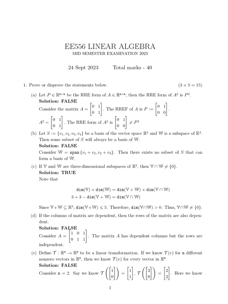 EE556-MidSem-Solution | PDF