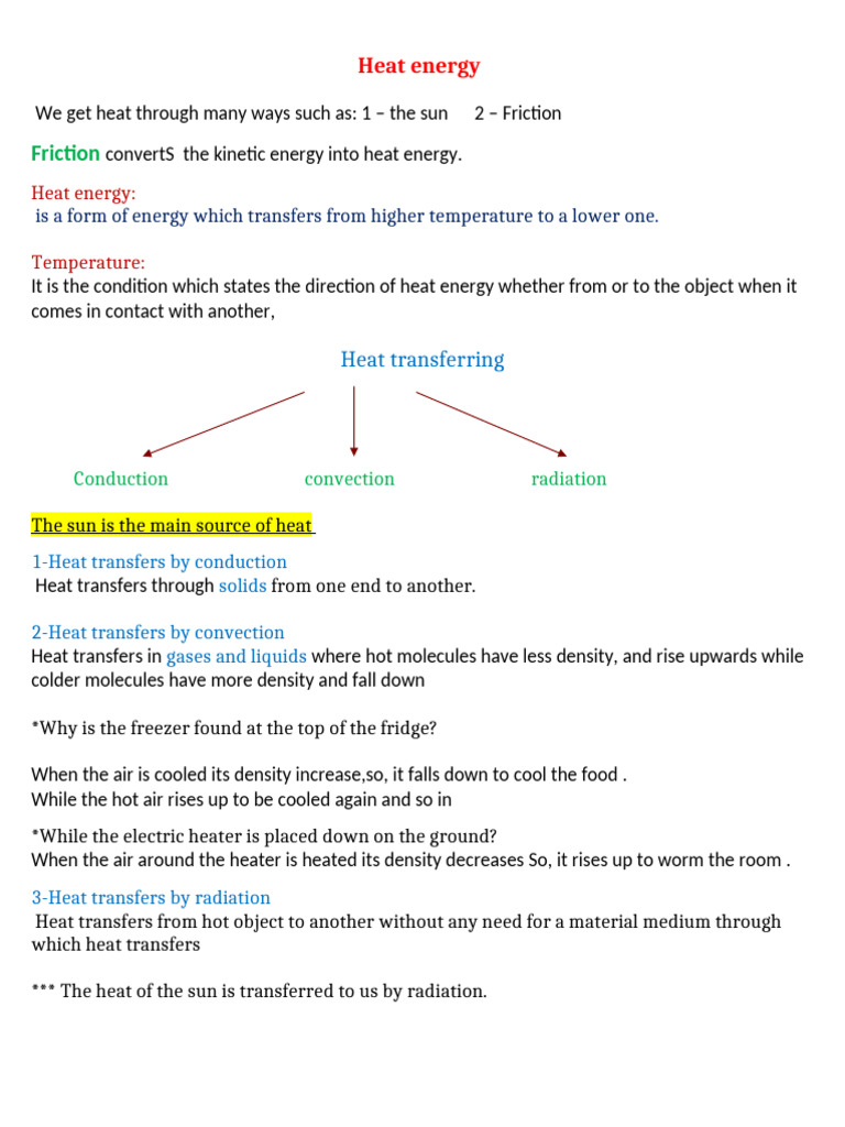 Friction: Heat Energy | PDF