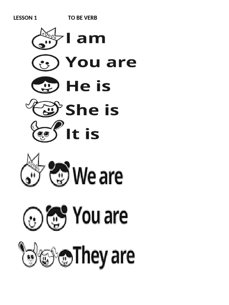 LECCION 1 VERB TO BE (KIDS) | PDF