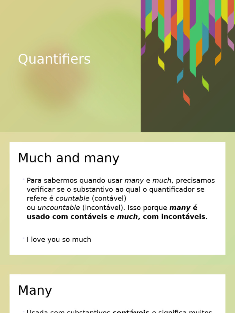 Quantifiers 1 | PDF