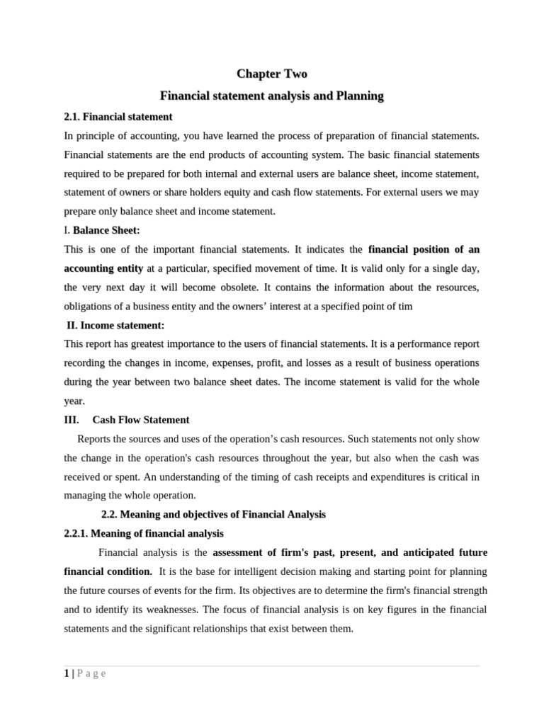 FM I CH 2 Financial Statement Analysis & Forecasting | PDF