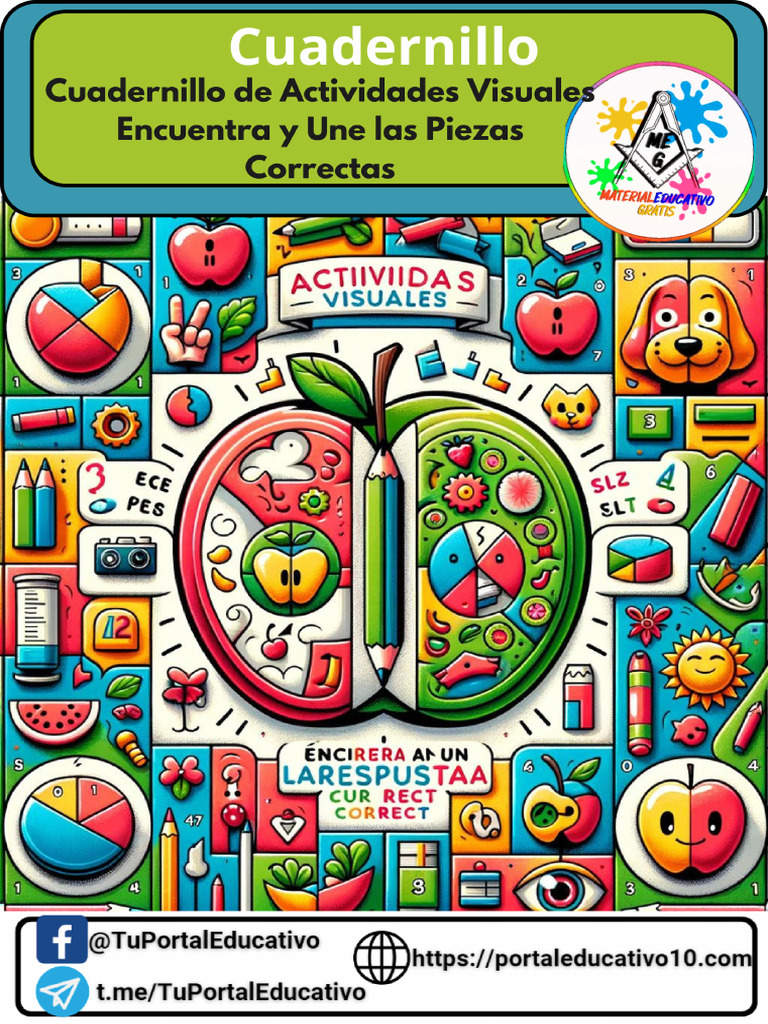 Cuadernillo de Actividades Visuales Encuentra y Une Las Piezas Correctas Portaleducativo10 | PDF