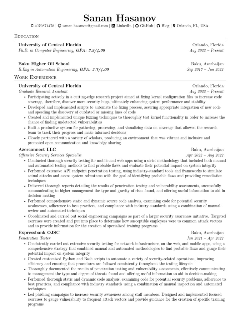 CV Sanan | PDF