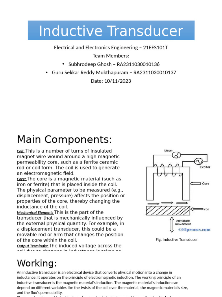 Inductive Transducer | PDF