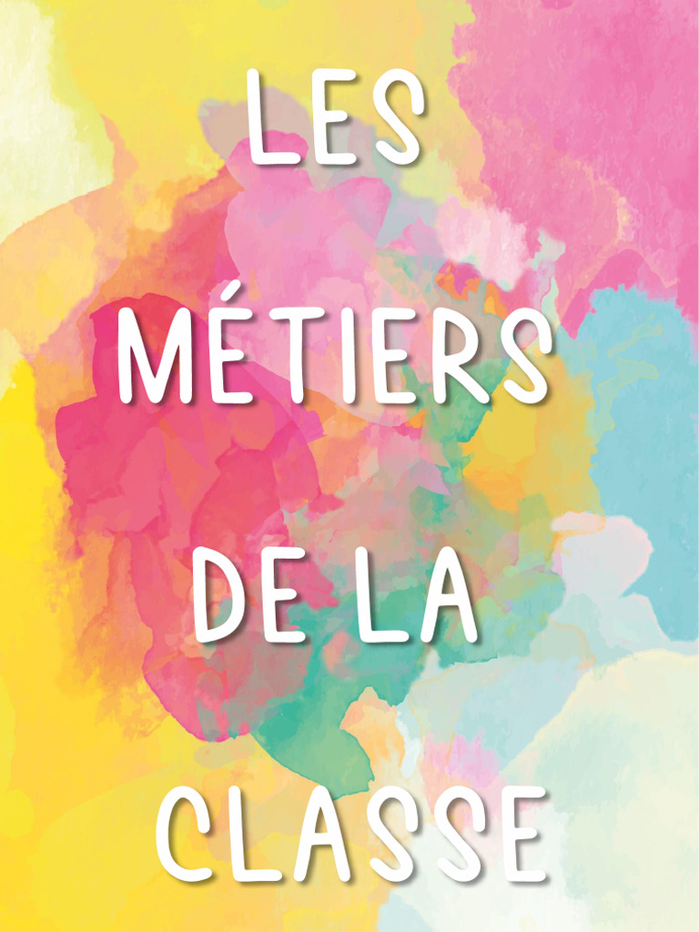 Métiers de Classe Portrait A4 x1 | PDF