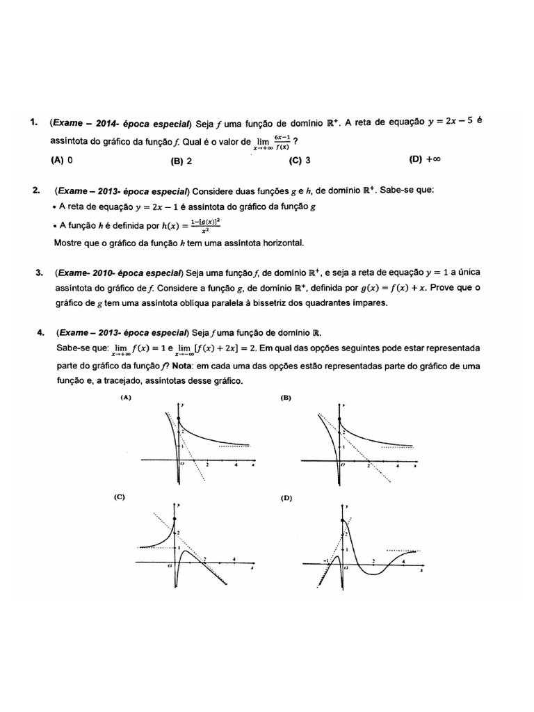 Ficha Assintotas | PDF