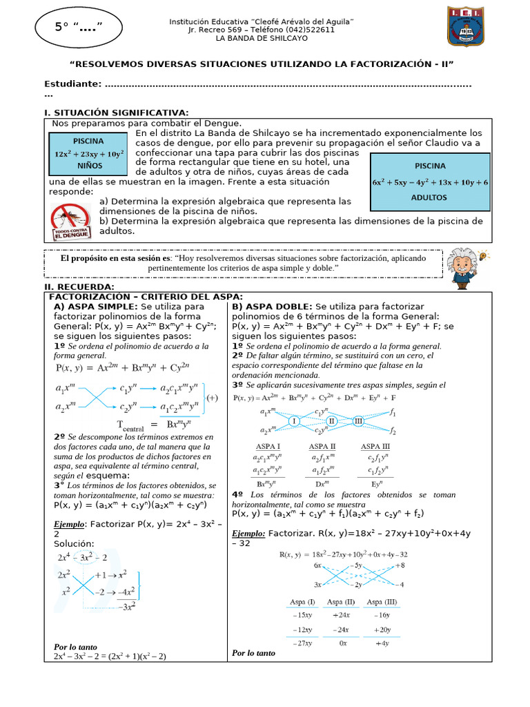 Ficha Factorizacion II | PDF
