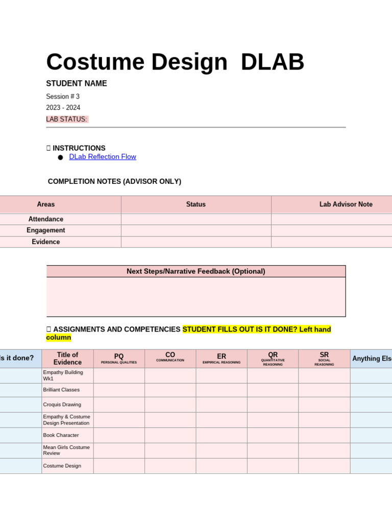 Costume Design Reflection | PDF
