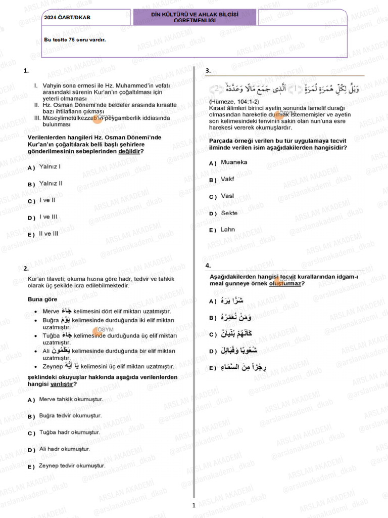 2024 Dkab Sorulari | PDF