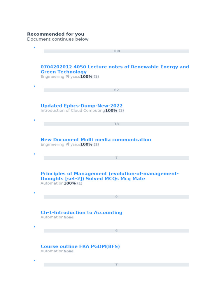 Recommended For You | PDF