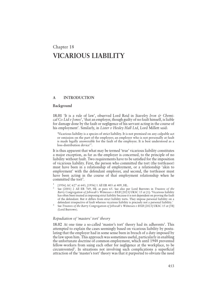 Lister V Hesley Hall | PDF | Vicarious Liability | Finance & Money ...