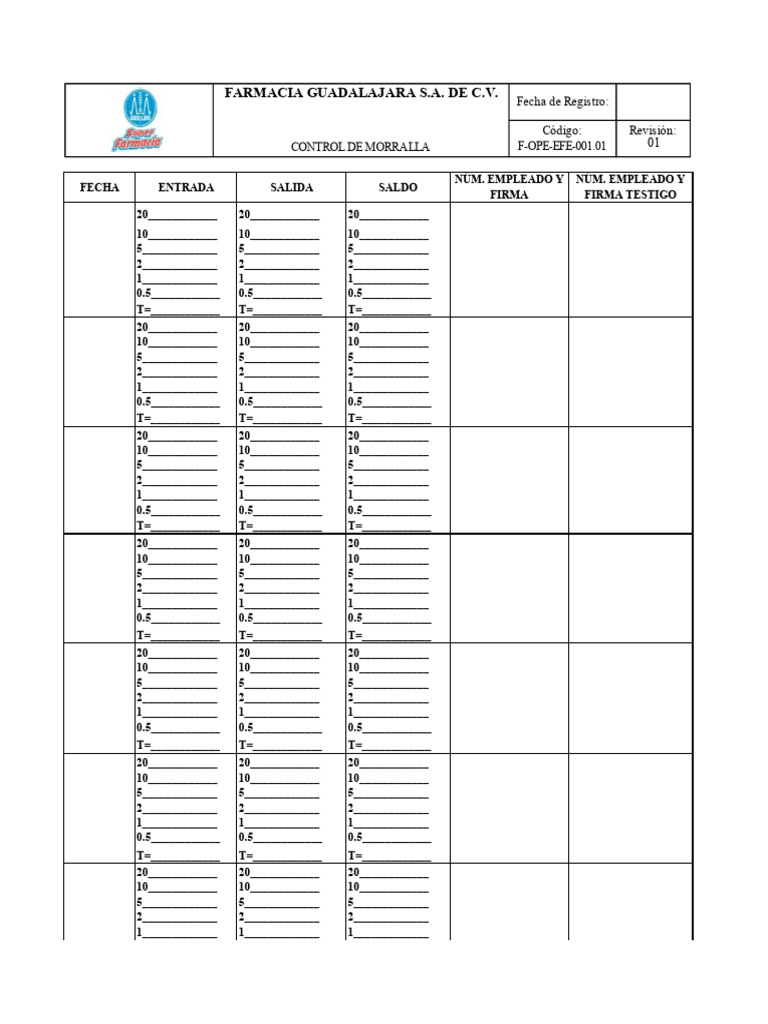 Formato de Morralla-1 | PDF
