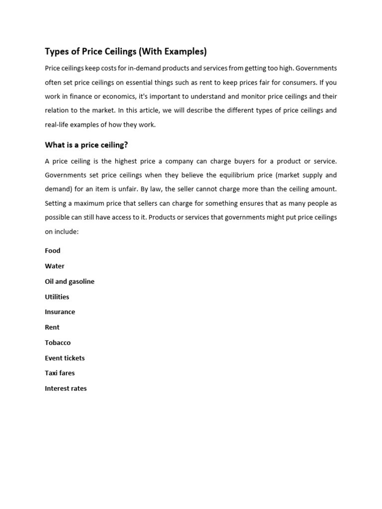 Government Control Prices | PDF
