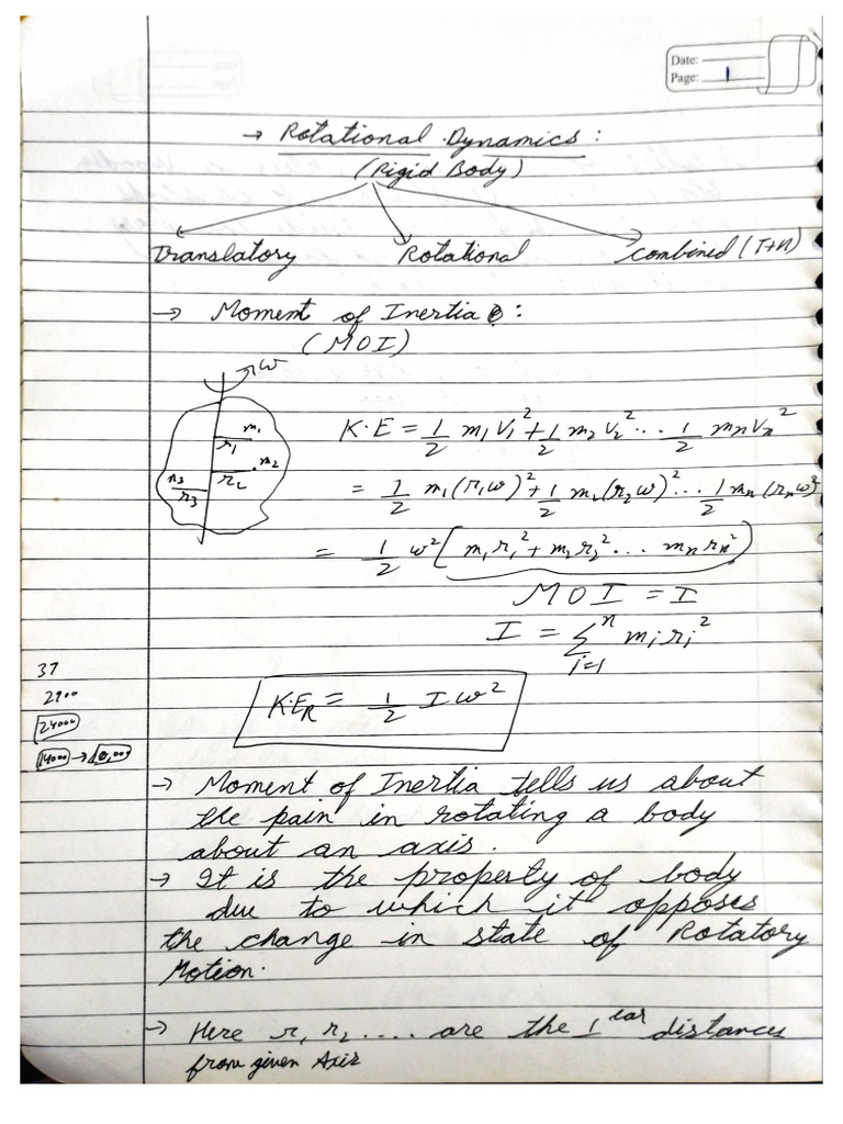 Rotational Dynamics(Part 1) | PDF