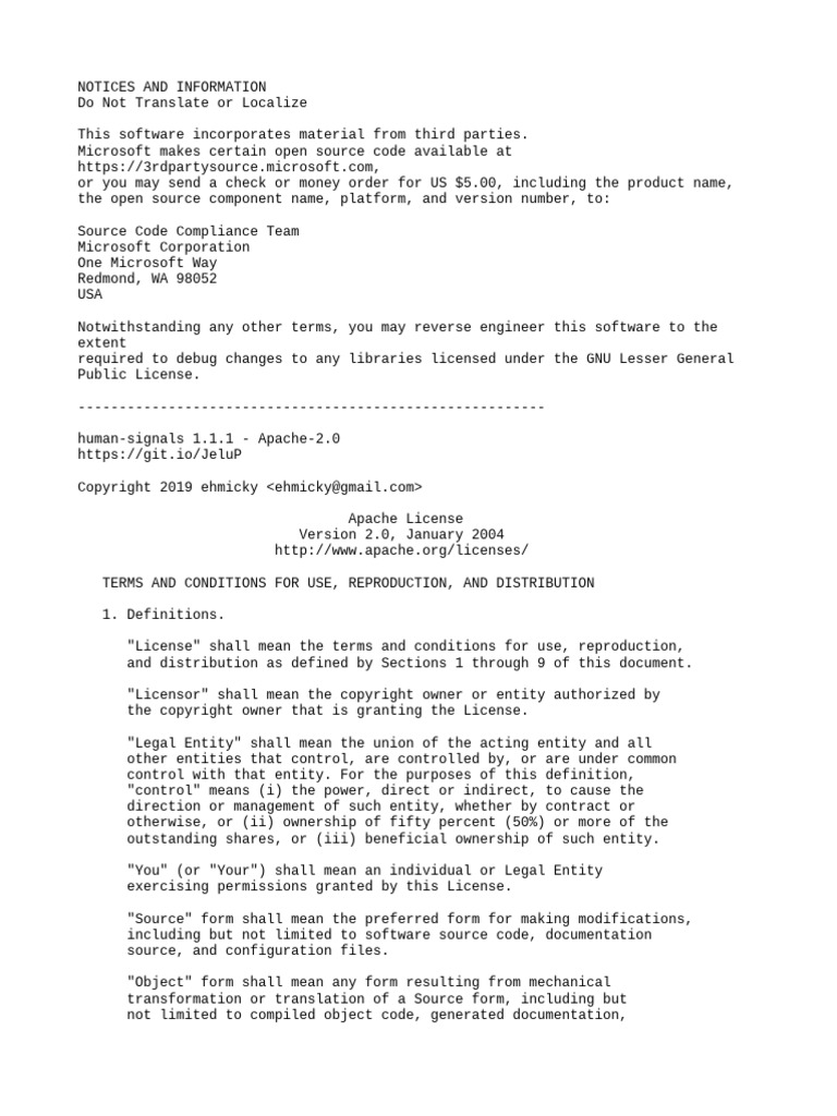 Third Party Notices | PDF