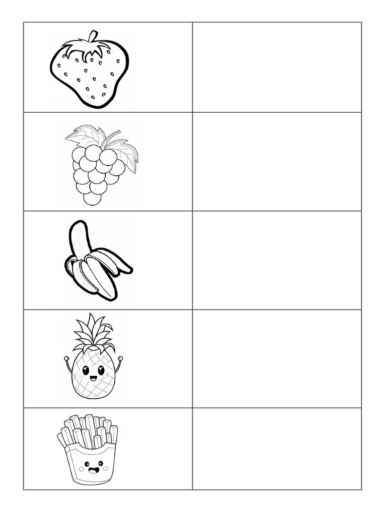 Juego de Memória Con Las Comidas | PDF