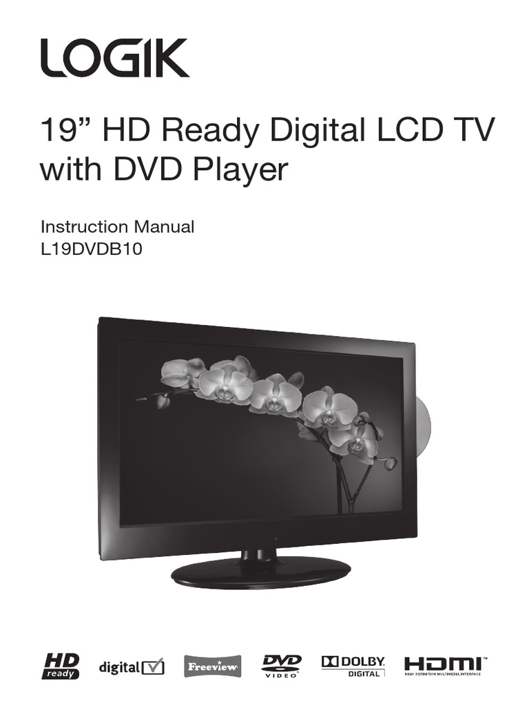LOGIK 19 Inch LCD Digital TV With DVD Player UK Version L19DVDB10 ...