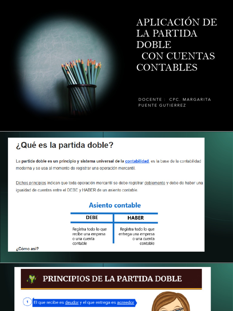 APLICACIÓN DE LA PARTIDA DOBLE | PDF