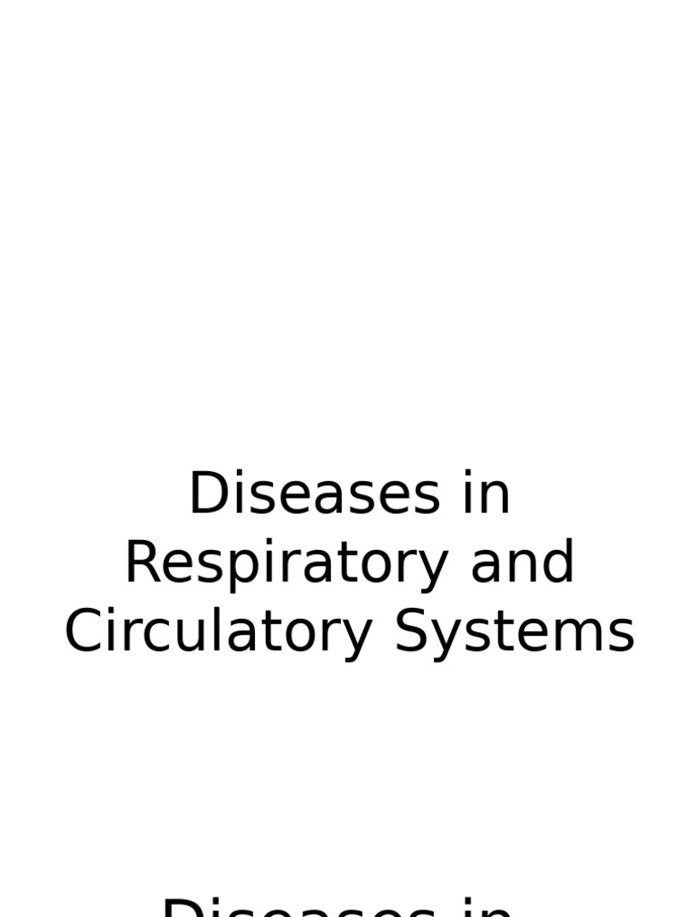 4 Diseases of Circulatory and Respiratory System | PDF