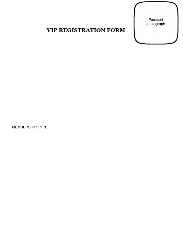 Vip Registration Form(1)(1) | PDF