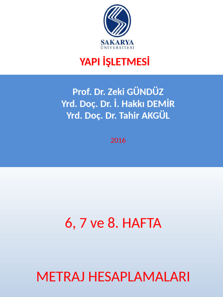 Metraj Hesabı | PDF