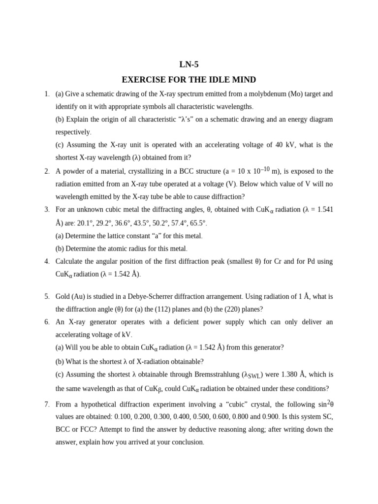 LN-5 Exercise For The Idle Mind | PDF