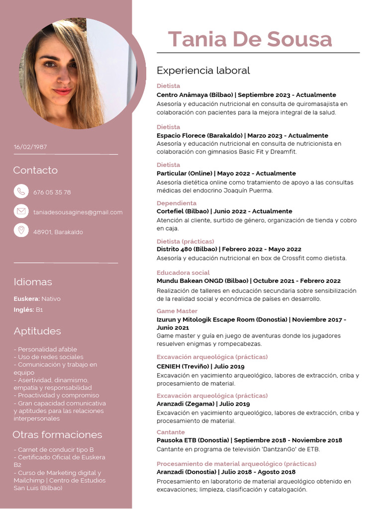 Tania CV Noviembre 2023 | PDF