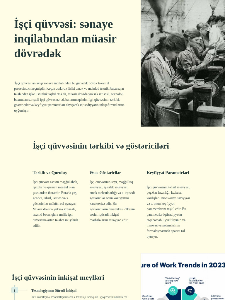 Isci Quvvesi Senaye Inqilabindan Muasir Dovredek | PDF