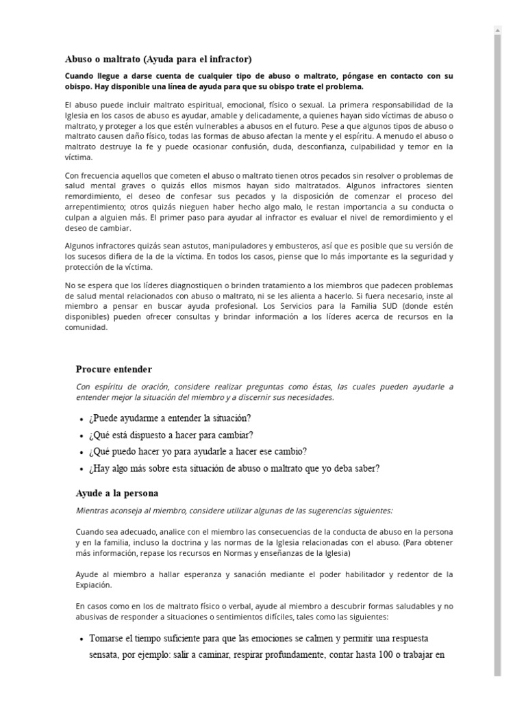 Abuso o Maltrato (Infractor) | PDF
